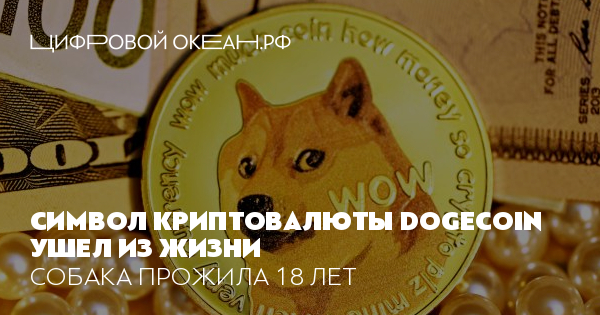 Символ криптовалюты Dogecoin ушел из жизни. Собака прожила 18 лет