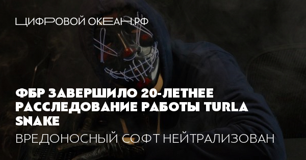 ФБР завершило 20-летнее расследование работы Turla Snake. Вредоносный ...